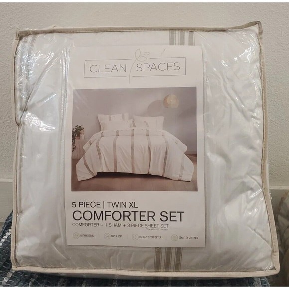 Clean Spaces | Bedding | Clean Spaces Plaza 5 Pc Twin Xl Comforter Set ...